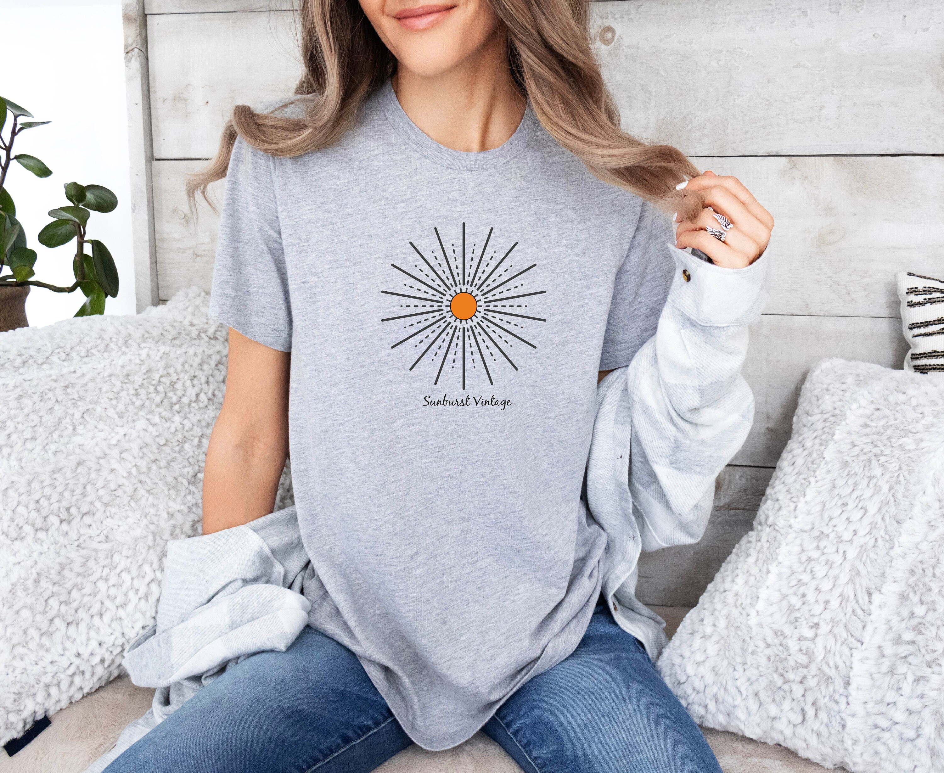 Sunburst Vintage Comfort Colors, Garment Dyed, Boho, Oversized, Vintage ...