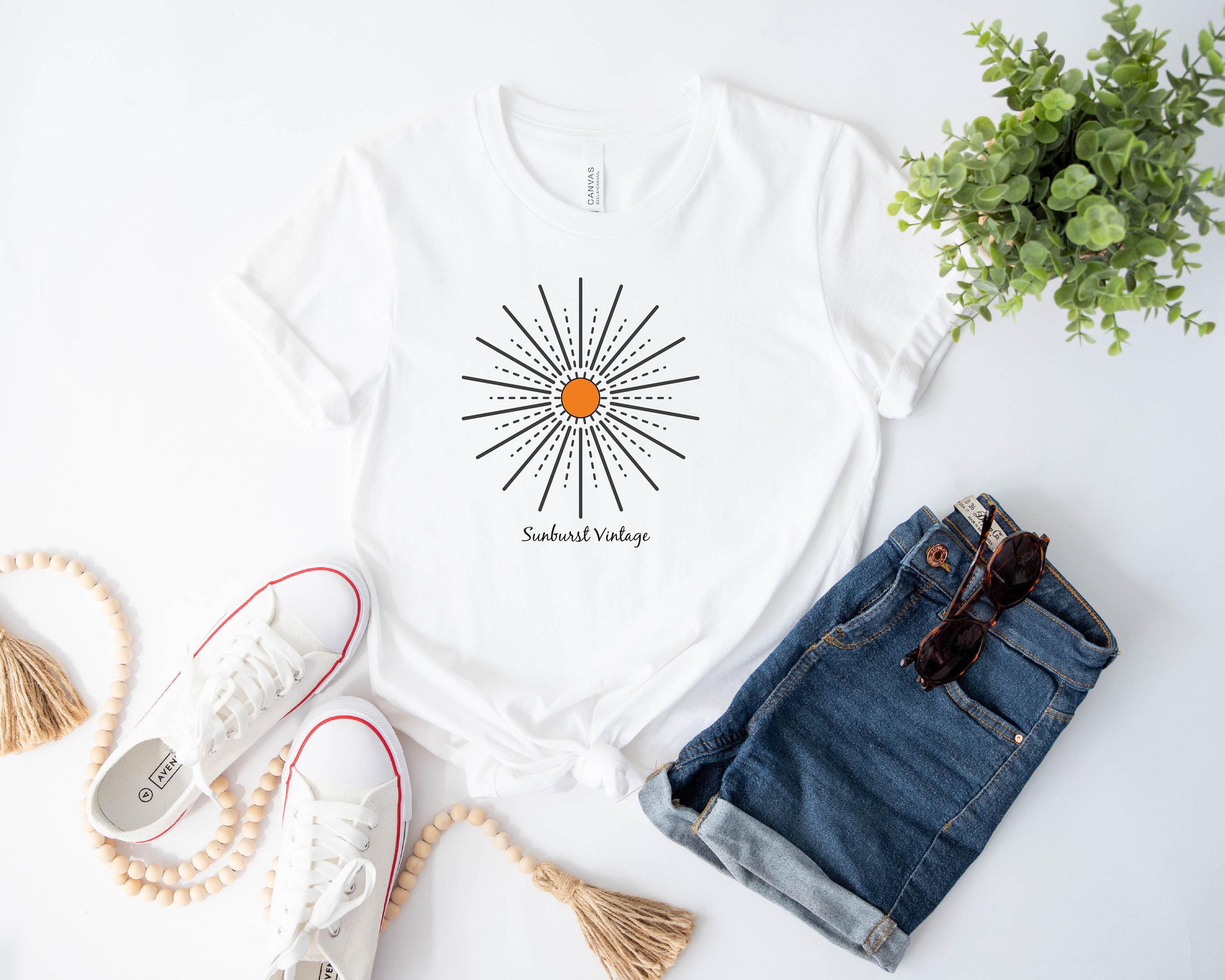 Sunburst Vintage Comfort Colors, Garment Dyed, Boho, Oversized, Vintage ...