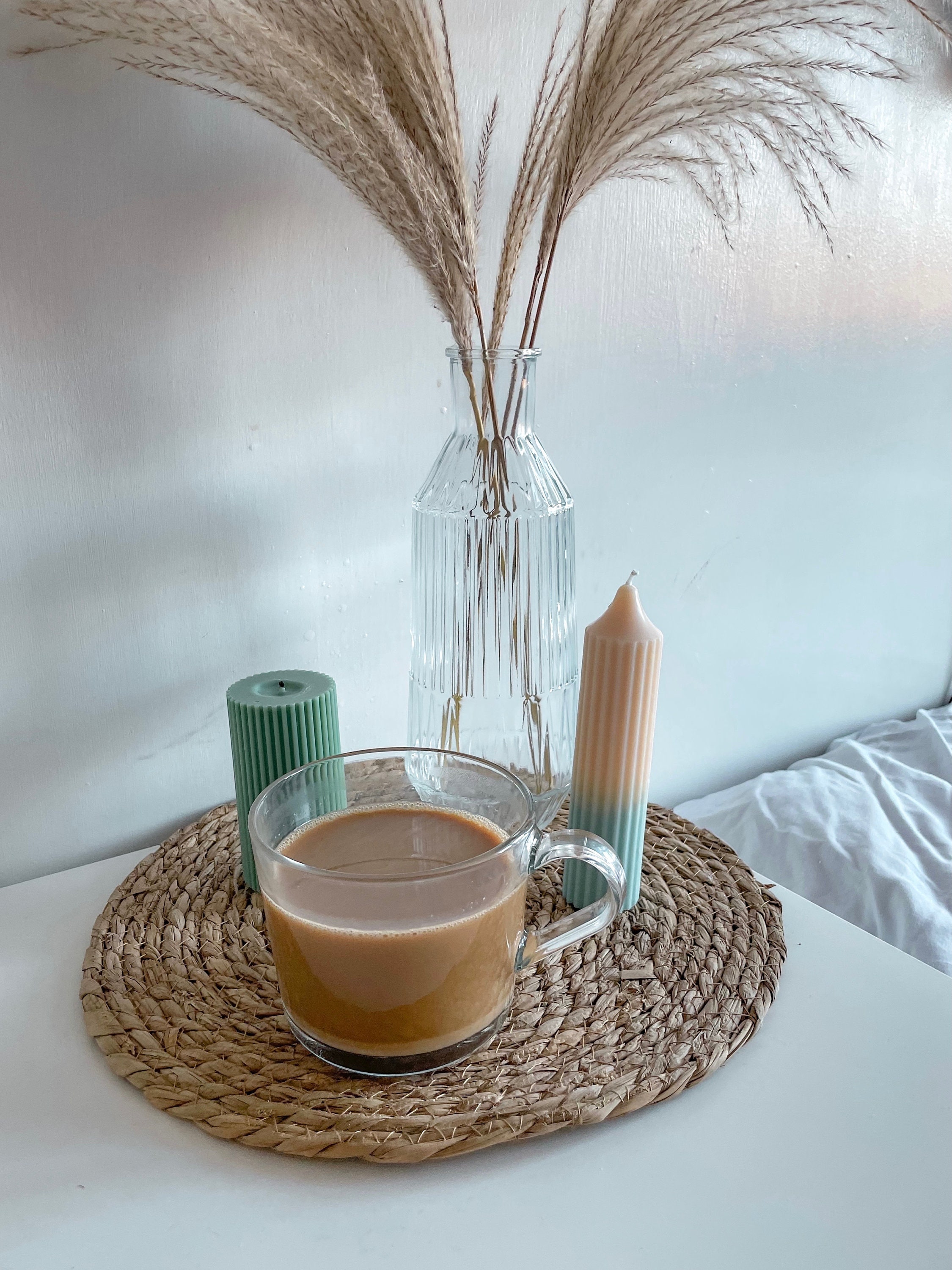 Colourful Two-toned Decorative Pillar Candlebrightpastelsoy - Etsy