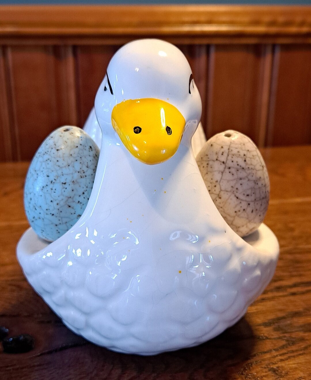 Vintage Ceramic Duck/goose Salt & Pepper Shaker Napkin Holder White - Etsy