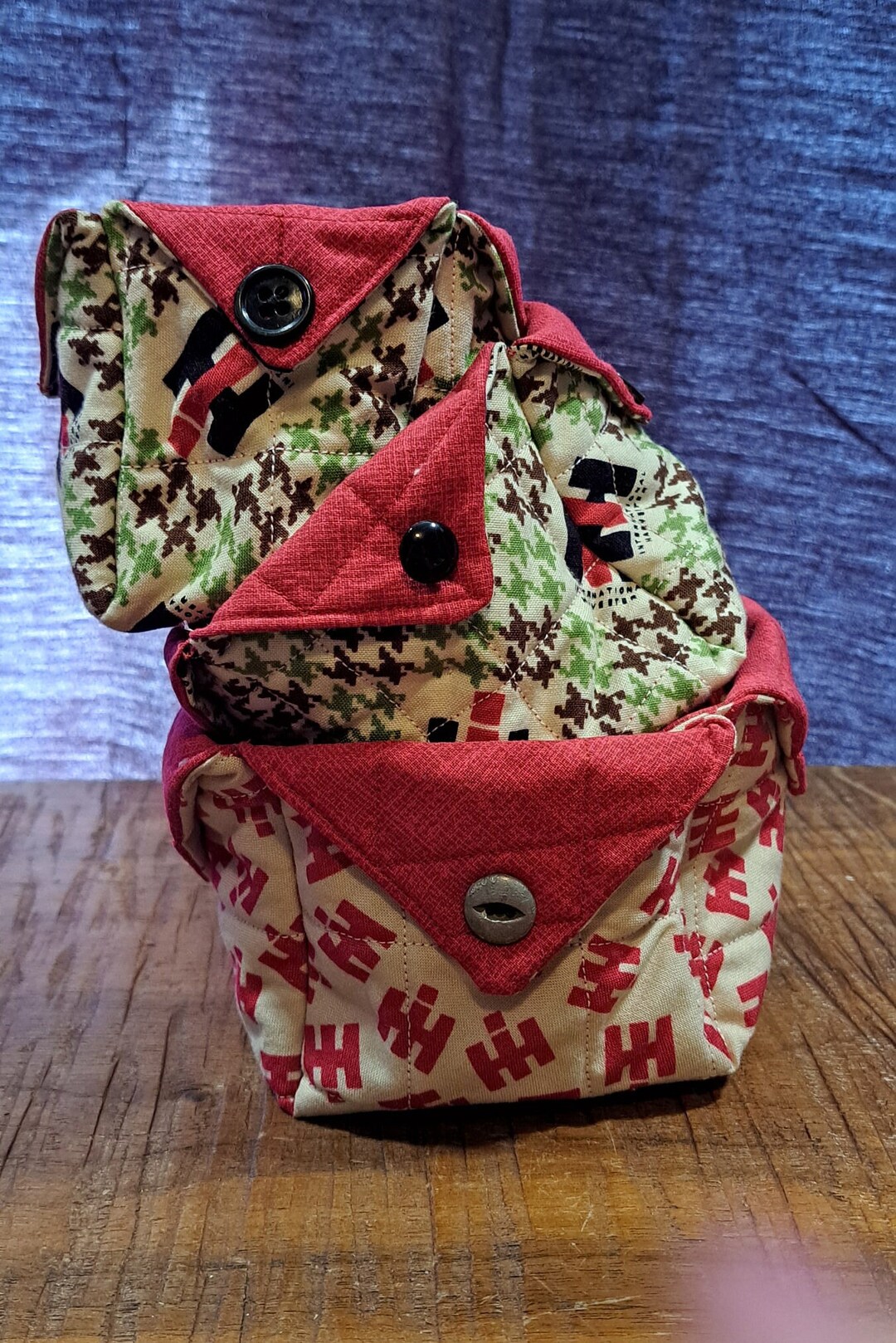 3-piece Set Nesting International Harvester Boxes, Homemade, Quilted ...