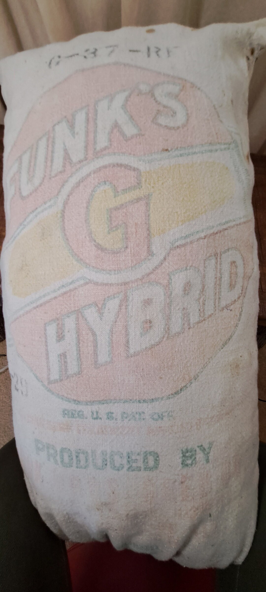 Vintage Funk Farms 14x29 Cloth Seed Sack, Funk Bros Seed Co ...