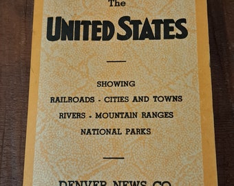 1950 United States Map System of Highways Old Map of the United States ...