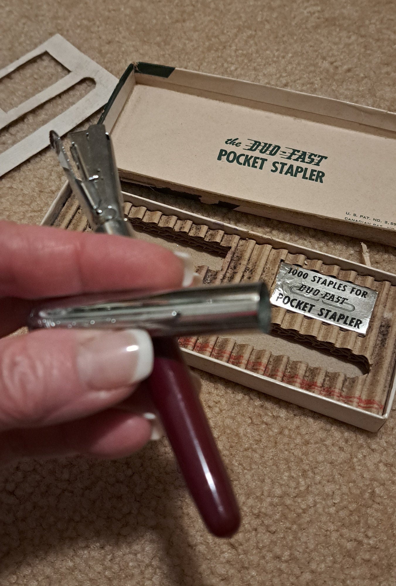 Vintage Duo-fast Pocket Stapler With Staples, Collector's Item - Etsy