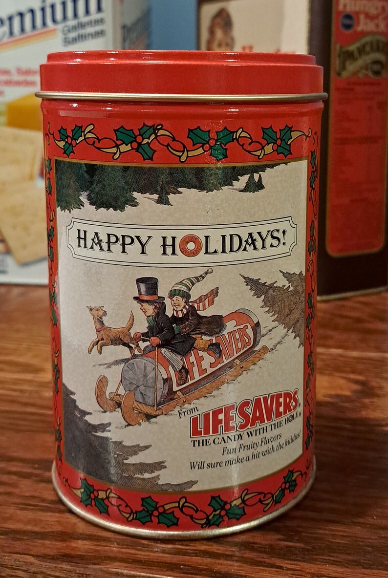 1989 Limited Edition LIFESAVERS Holiday Keepsake Tin - Happy Holidays ...