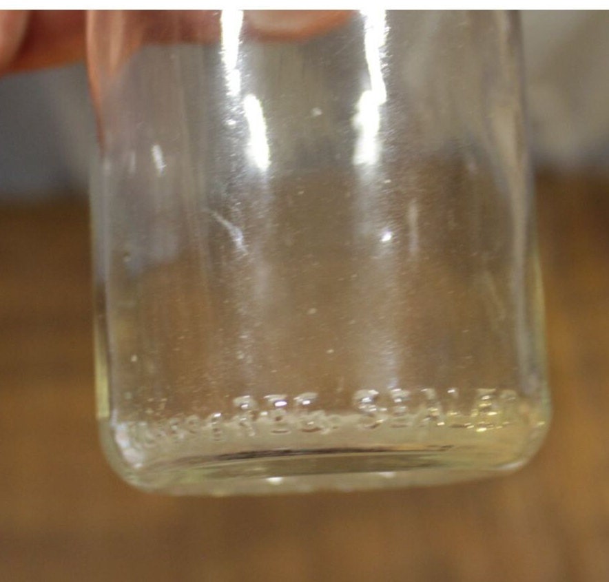 Duraglas Half Pint Liquid Clear Glass Jar , Vintage Milk Glass Jar - Etsy