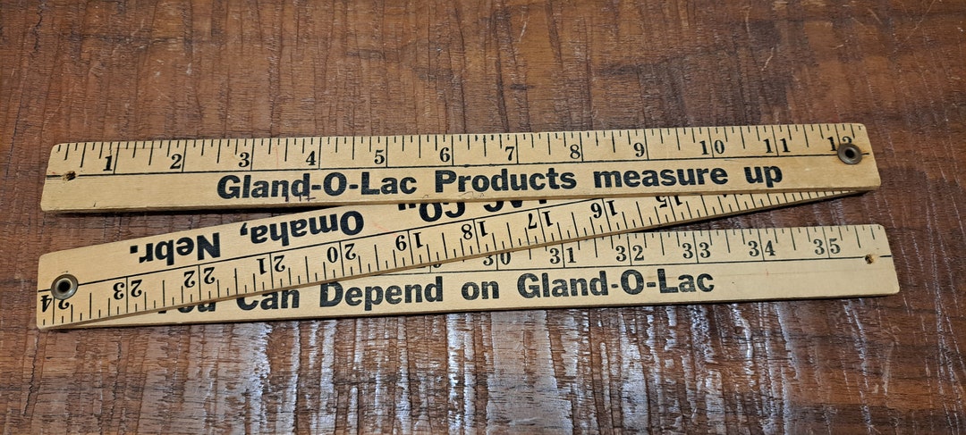 Vintage Folding Yardstick by Gland-o-lac Products Omaha NE - Etsy