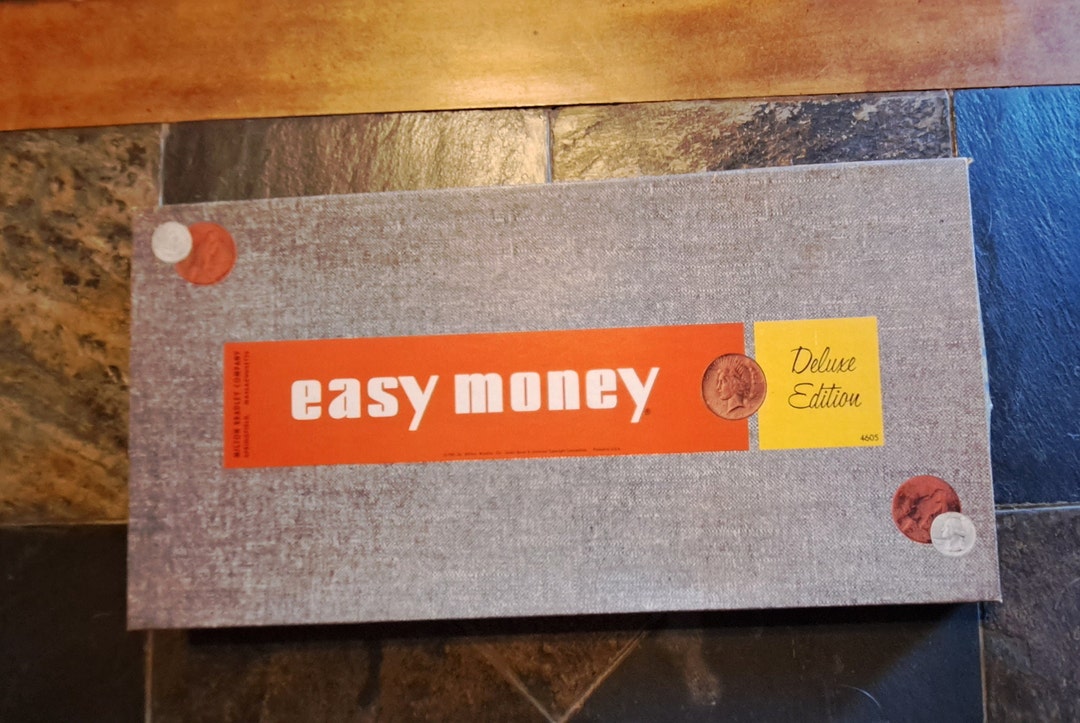 Vintage Easy Money Board Game Deluxe Edition, Milton Bradley - Etsy