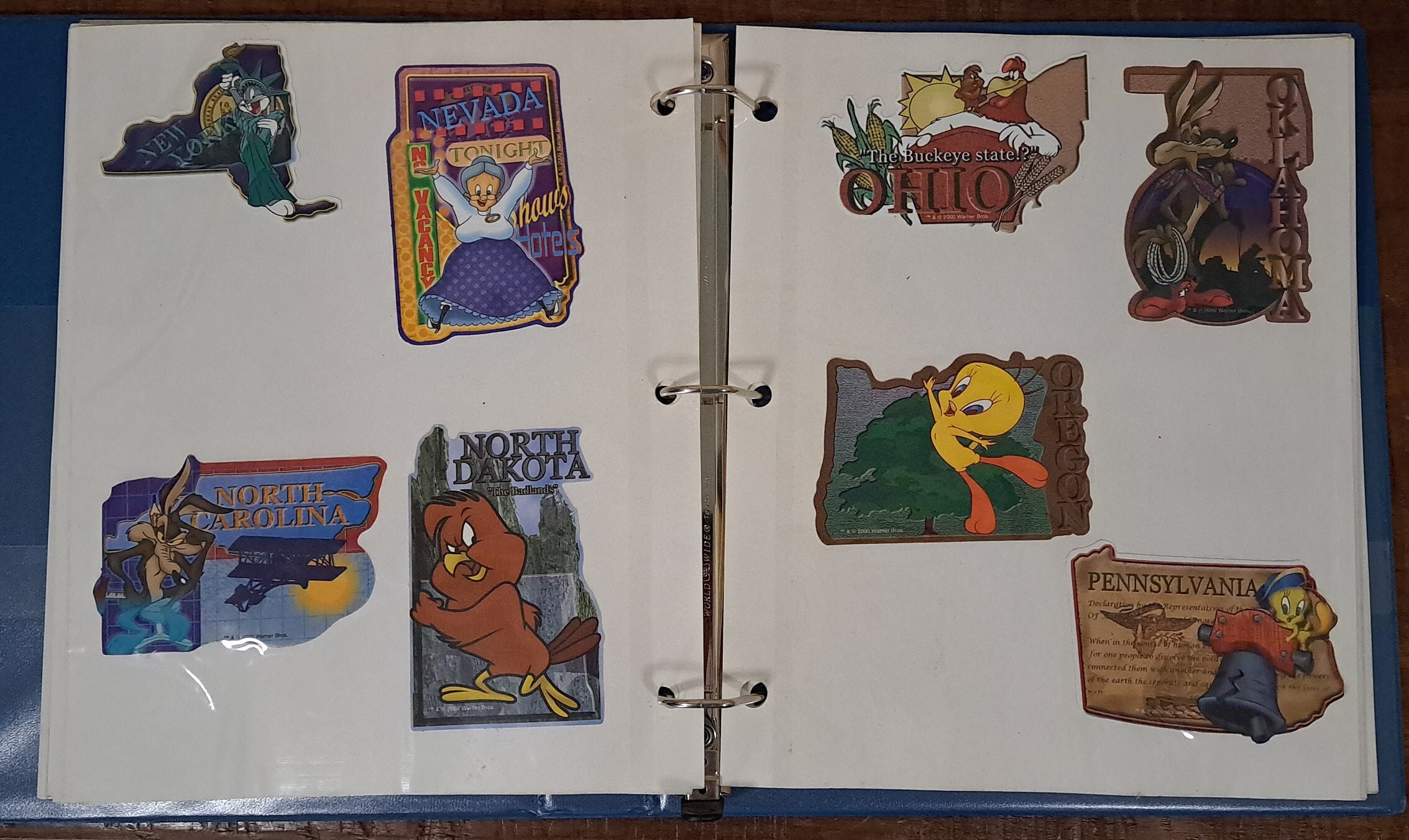 51-stickers USA Looney Tunes Sticker Vending Decals, 5-stickers Stars ...