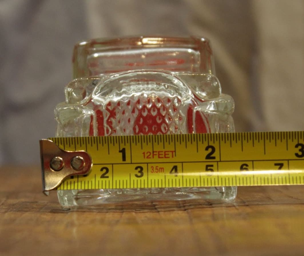 Vintage Glass Antique Automobile Candy Jar, With Red Lid. - Etsy