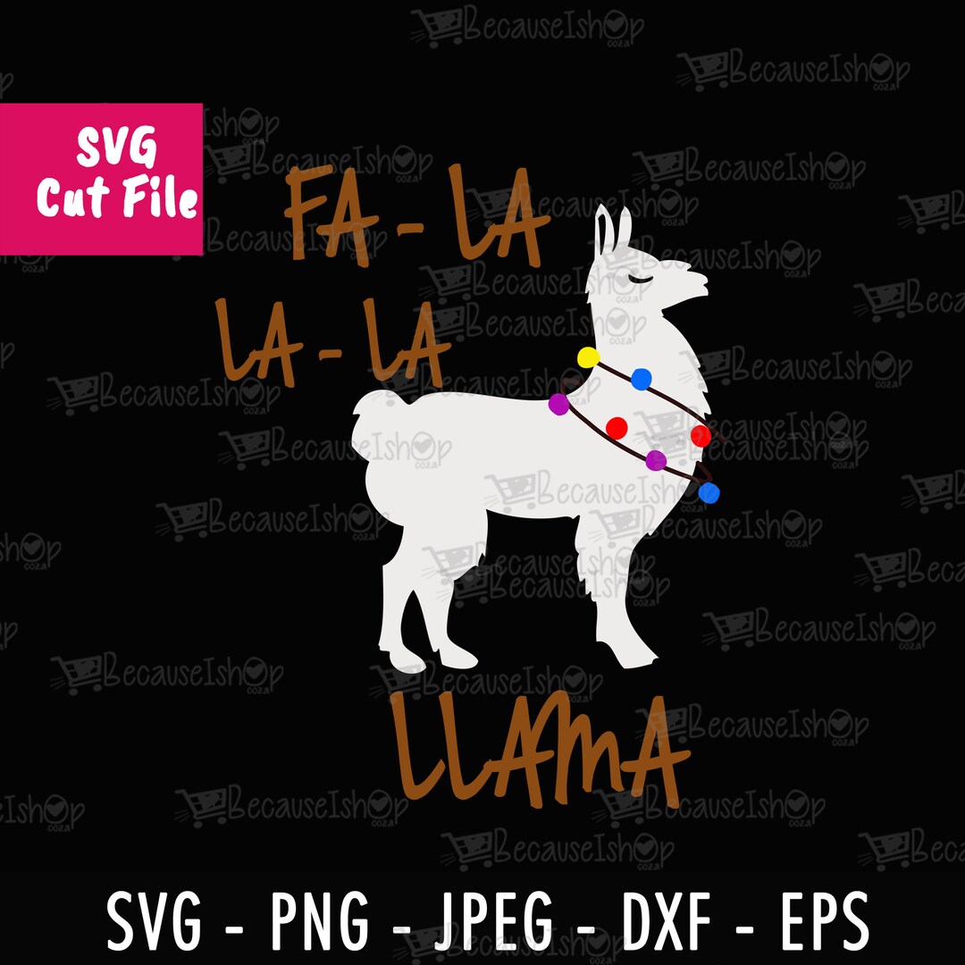 Fala Lala Llama, Llama, Humor, Christmas Svg, Santa Claus, Xmas, Wall ...