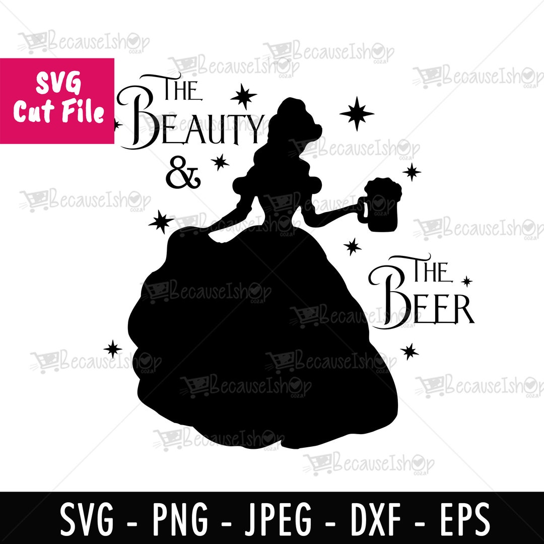 Beauty & the Beer, Princess, Fairytale, Beer Loving,print, Humor, Wall ...