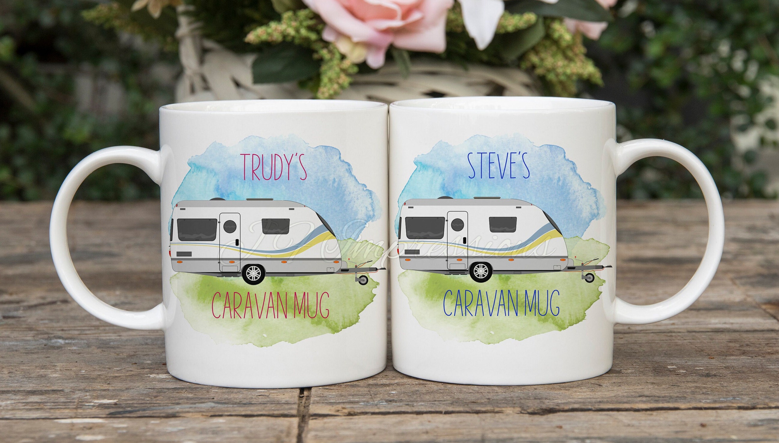 Personalised Caravan Mug – Camping Gift for Caravan Owners - Etsy