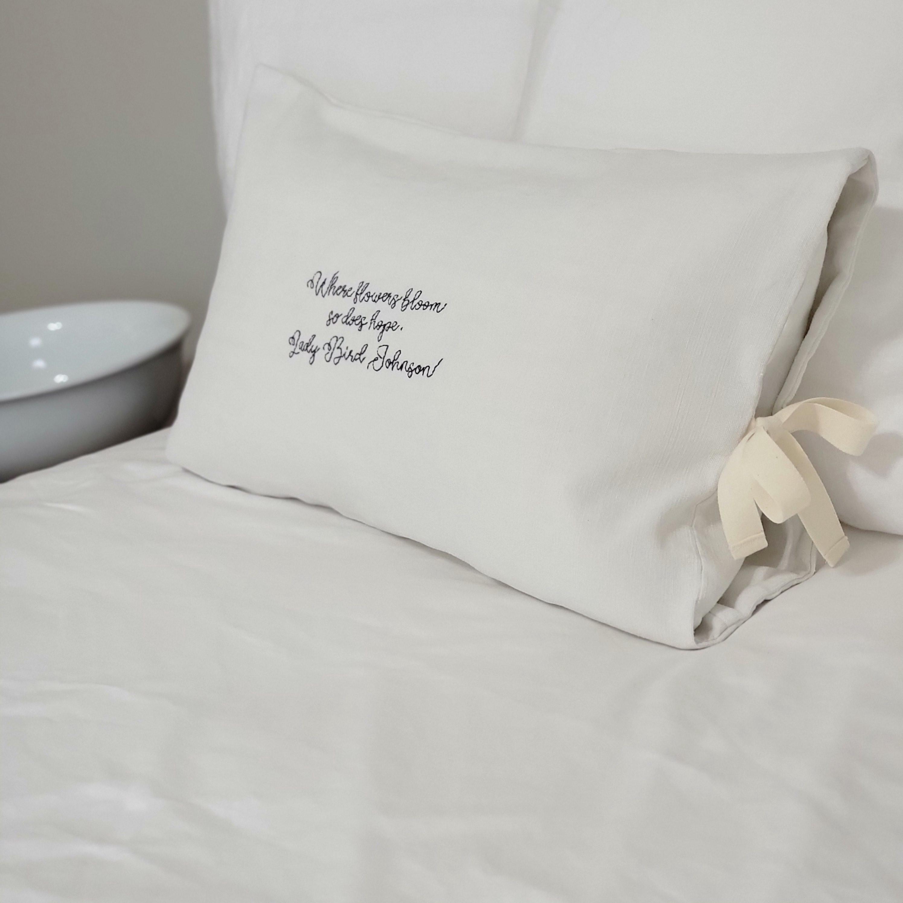Personalized Gifts, Hand Embroidered Pillow, Custom Quote or Message ...