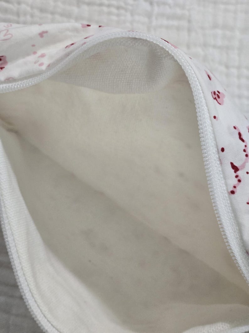 Floral Cotton Zipper Pouch, Handmade Prayer Pouch With Bible Verse ...