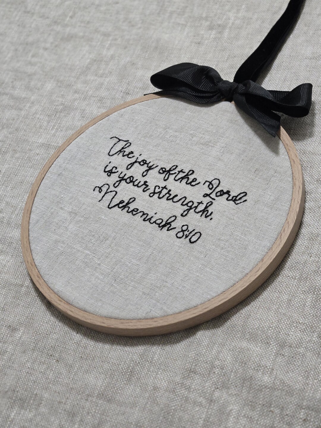 Hand Embroidered Bible Verse, Hand Stitched Encouraging Words, Hand ...