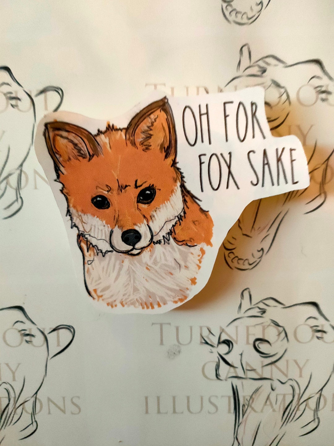 Funny Fox Sticker - Etsy