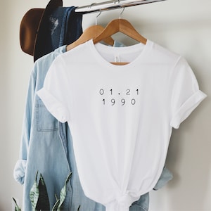 Custom Date Shirt, Wedding Anniversary, Birthday Shirt, Shirt ...