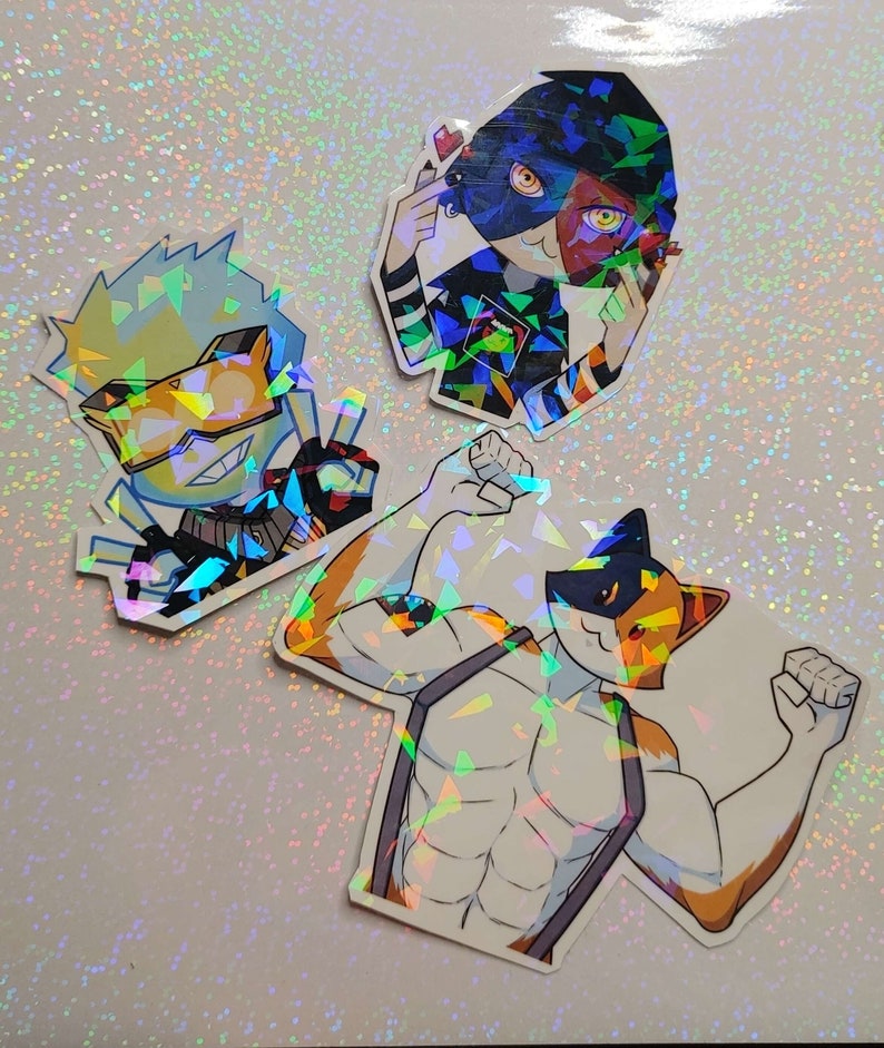 Forknife Stickers Jittershock, Meowskulls & Meowscles - Etsy