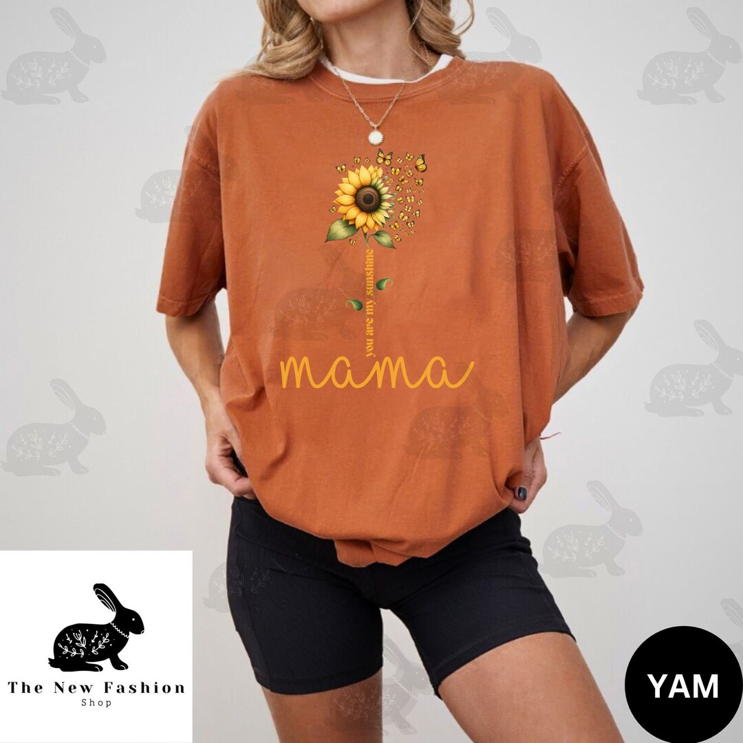 Custom Mama Shirt, Comfort Colors Mom Shirt, Personalized Mama T-shirt ...