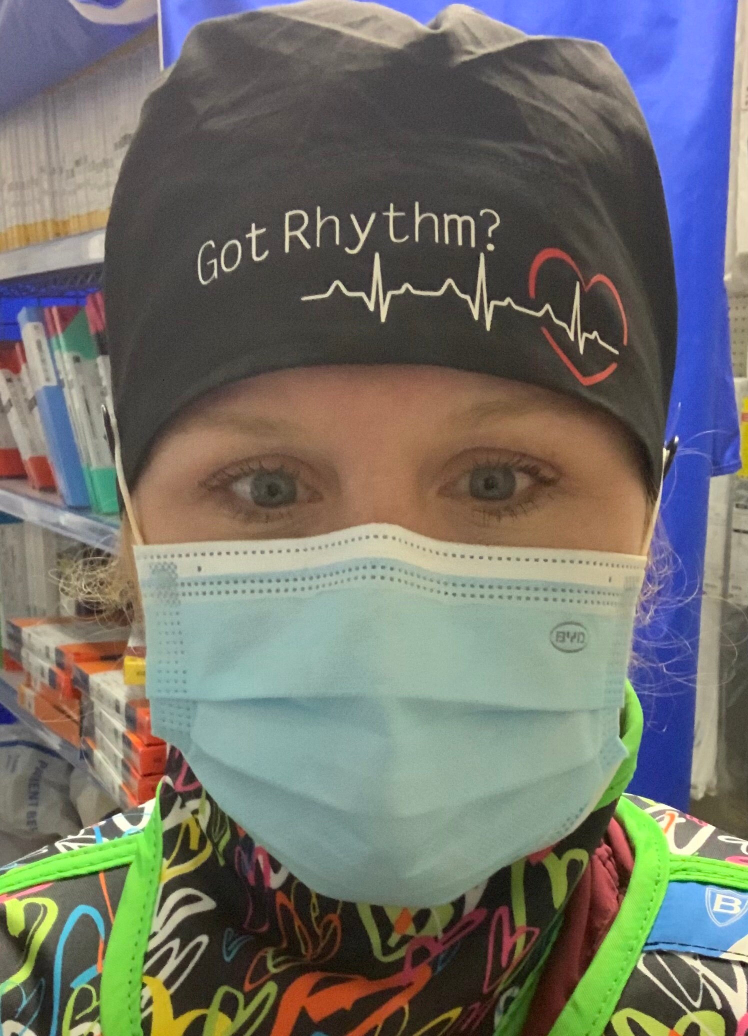 Womens Cardiac Scrub Caps With EKG Rhythms and Medical Puns - Etsy