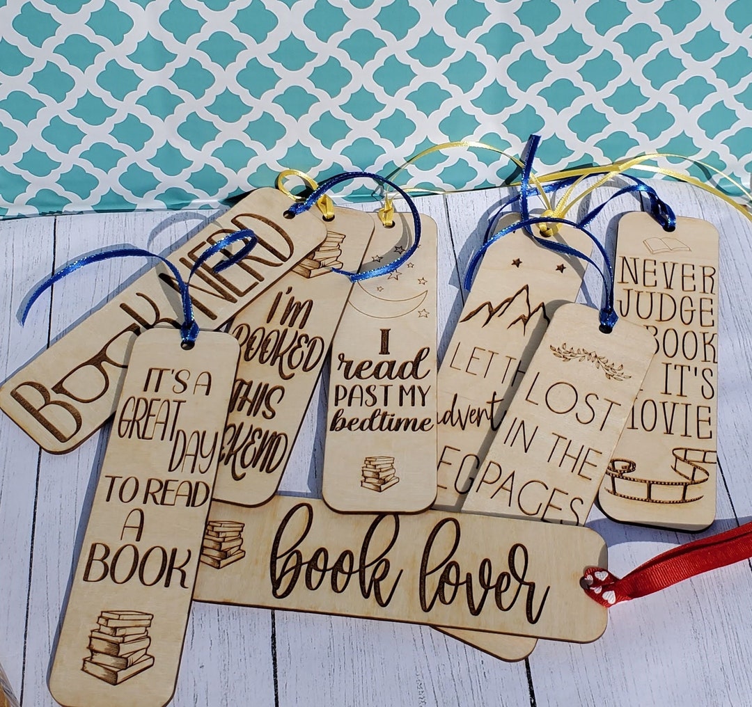 Bookmark/wood Engraved/ Funny Bookmark Sayings - Etsy