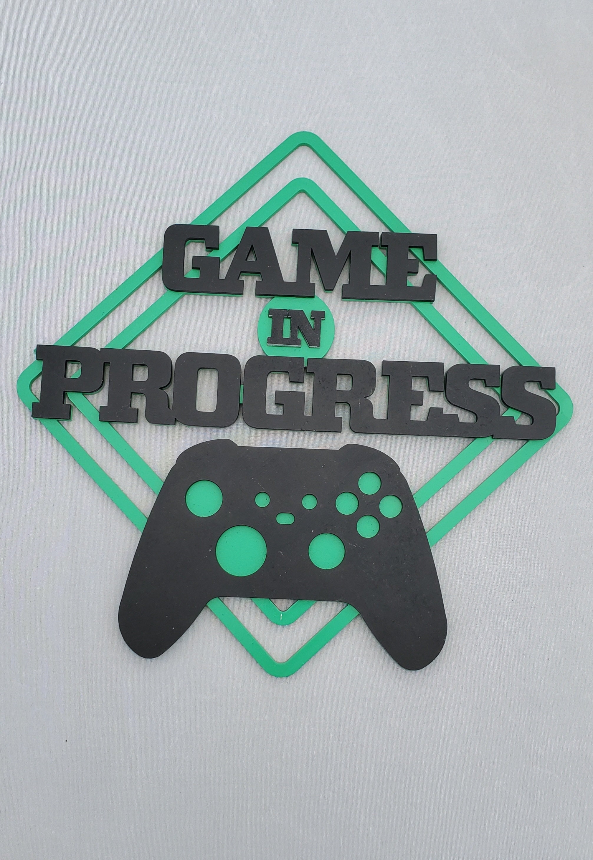 Game in Progress Sign: 3D Gamer Room Decor - Etsy