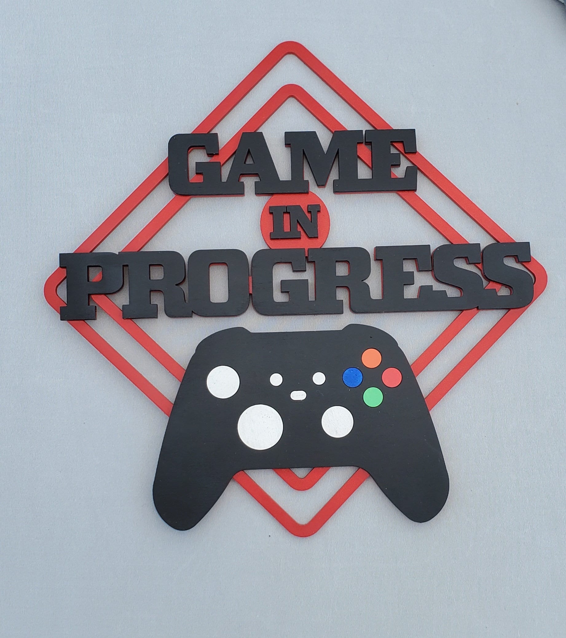 Game in Progress Sign: 3D Gamer Room Decor - Etsy