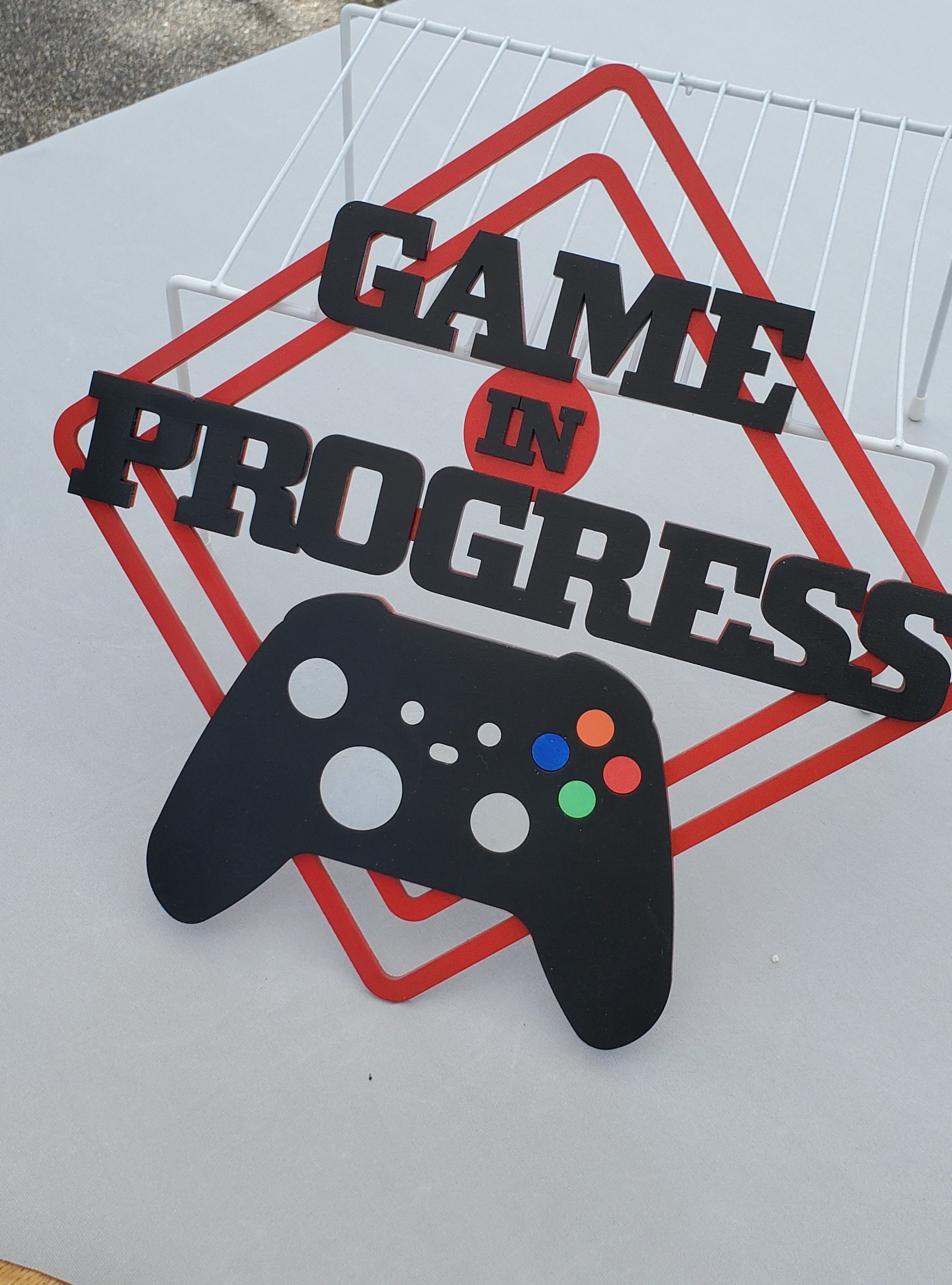 Gamer's Sign/ Gaming Themed Door Hanger/bedroom Decor/ Boys Bedroom ...