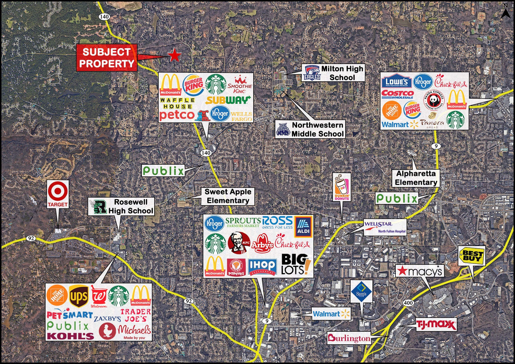 Commercial Real Estate Marketing Maps, Site Overview Map, Flyer ...