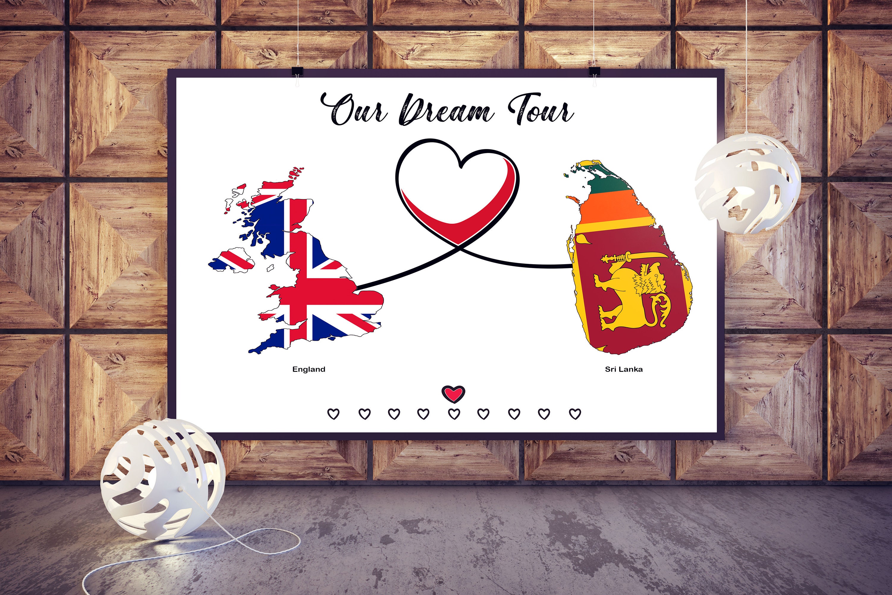 Personalized Travel Map - Custom Travel Map Art - Any Two Countries - A ...