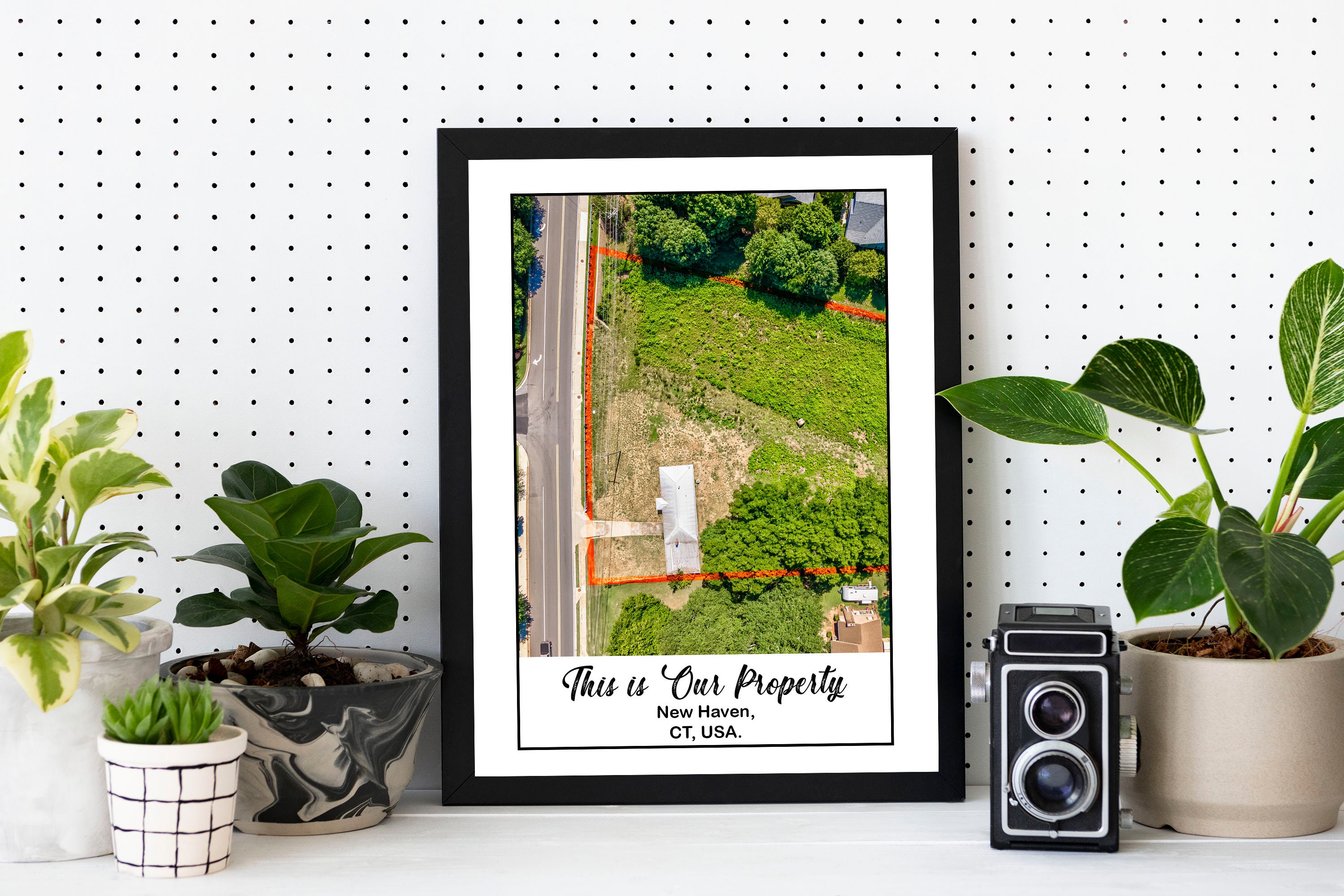 Custom Property Map Aerial Wall Decor Map Our First Home Parcel ...