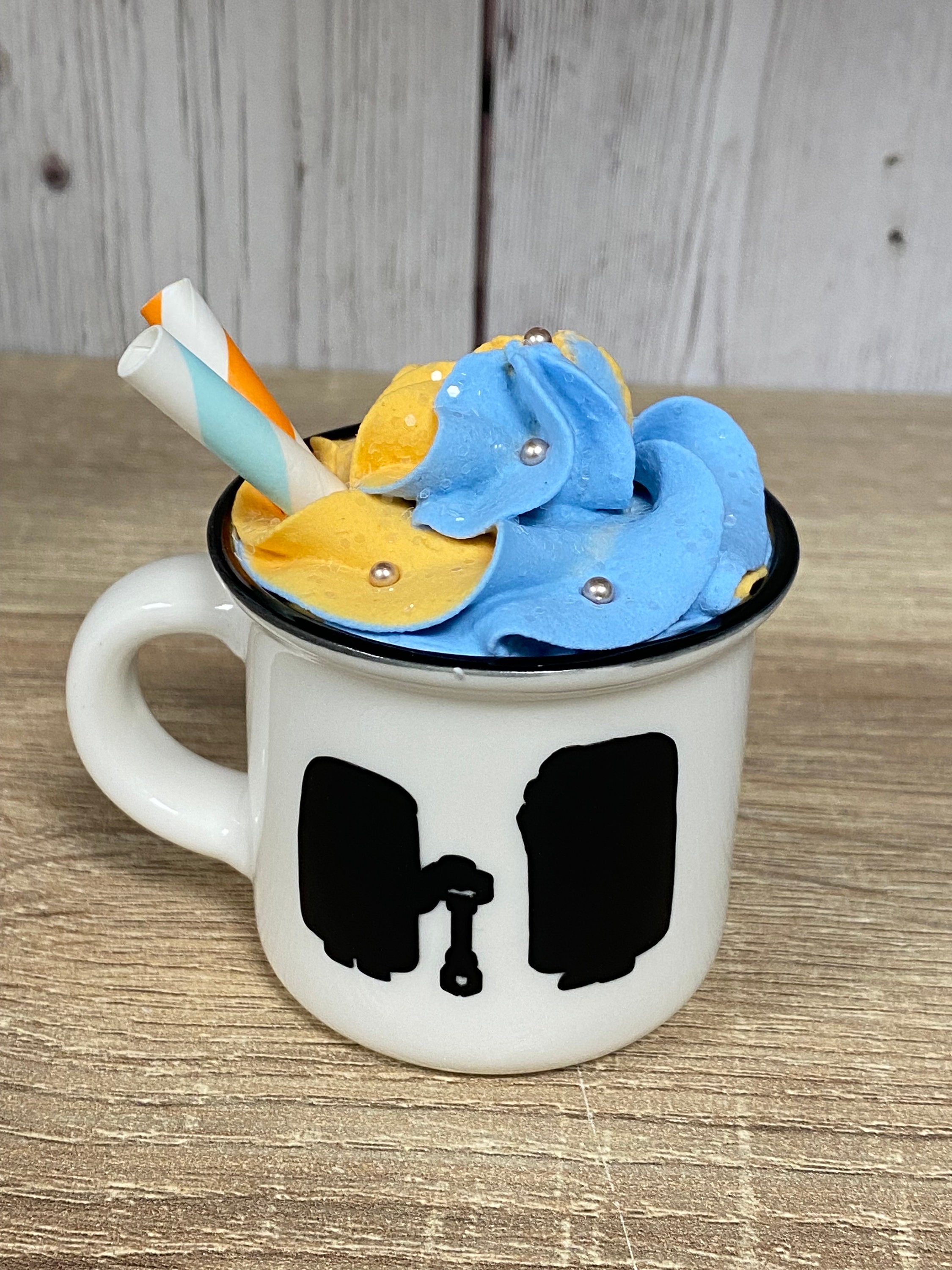 Bluey Inspired Mini Mug With Faux Whipped Topper: Tiered Tray Decor - Etsy