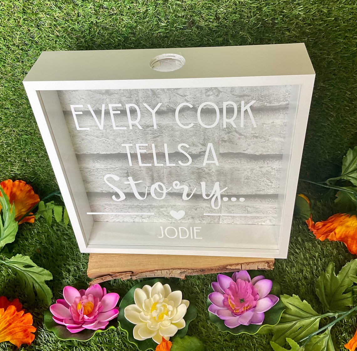 Personalised Cork Box 10 x 10 inch | Etsy
