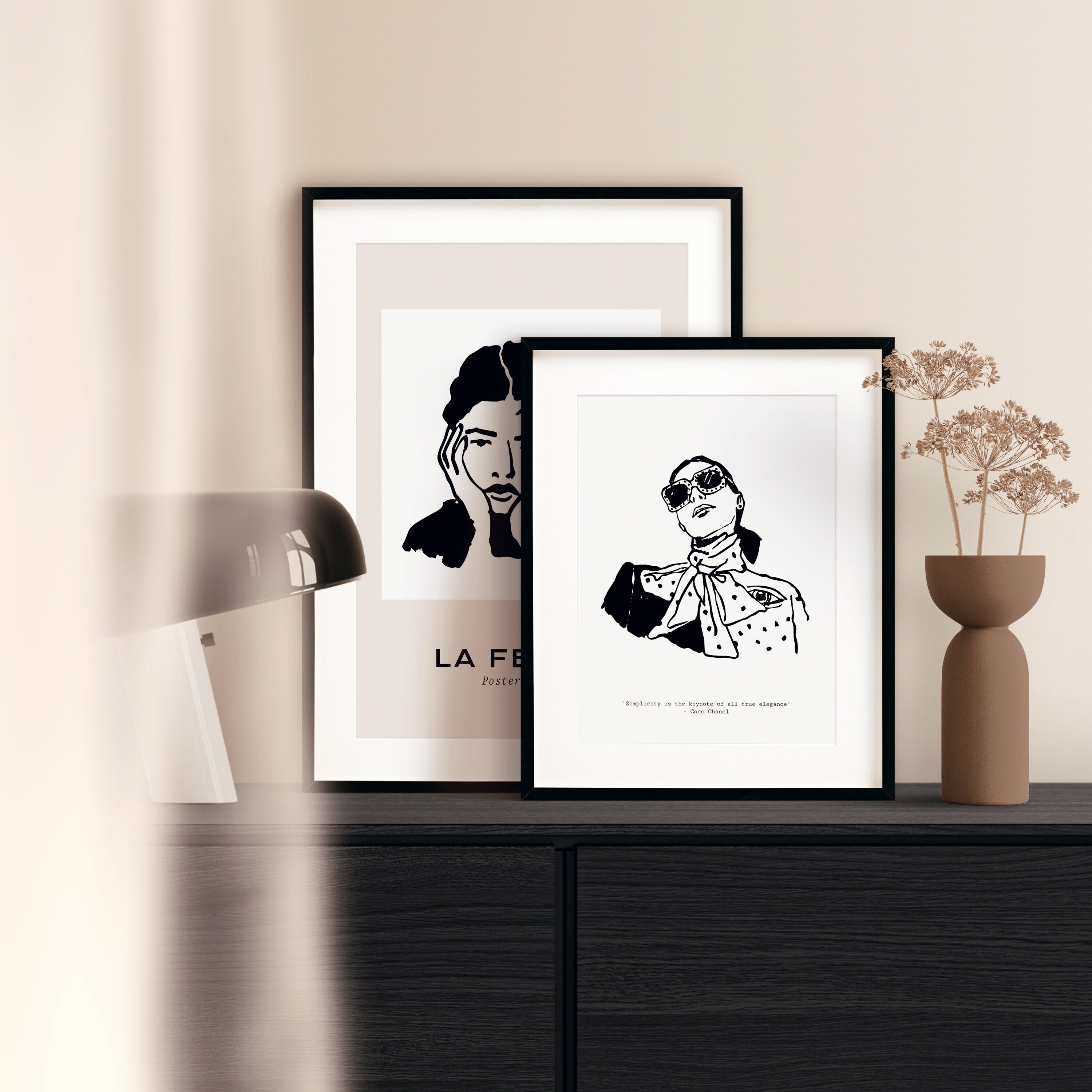 Female Portrait Print Poster Printable Modern Wall Art - Etsy