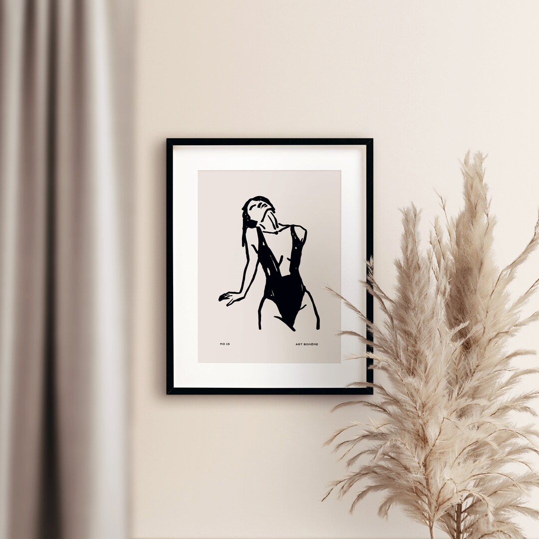 Female Portrait Print Poster Printable Modern Wall Art - Etsy Canada