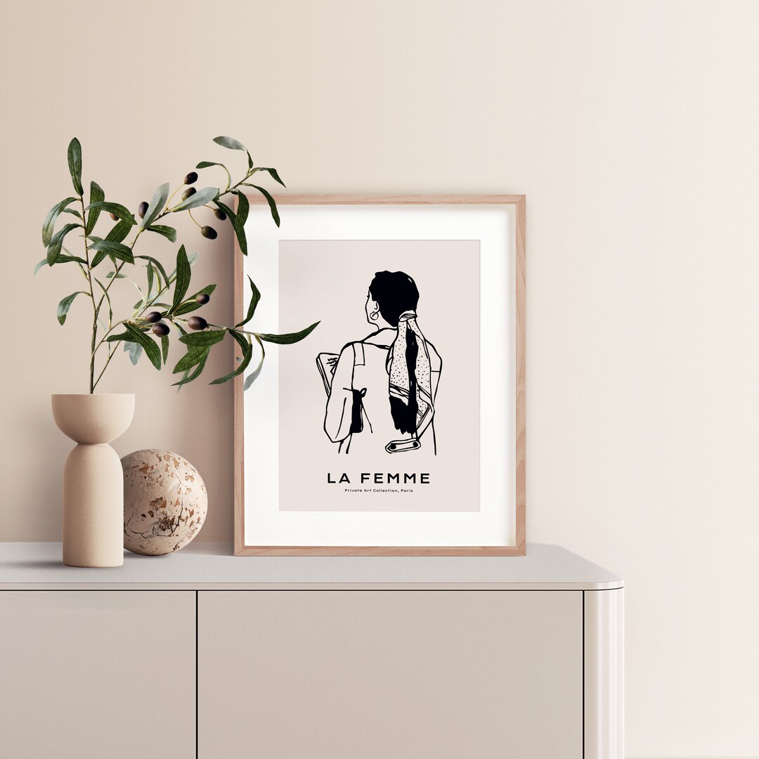 Female Portrait Print Poster Printable Modern Wall Art - Etsy