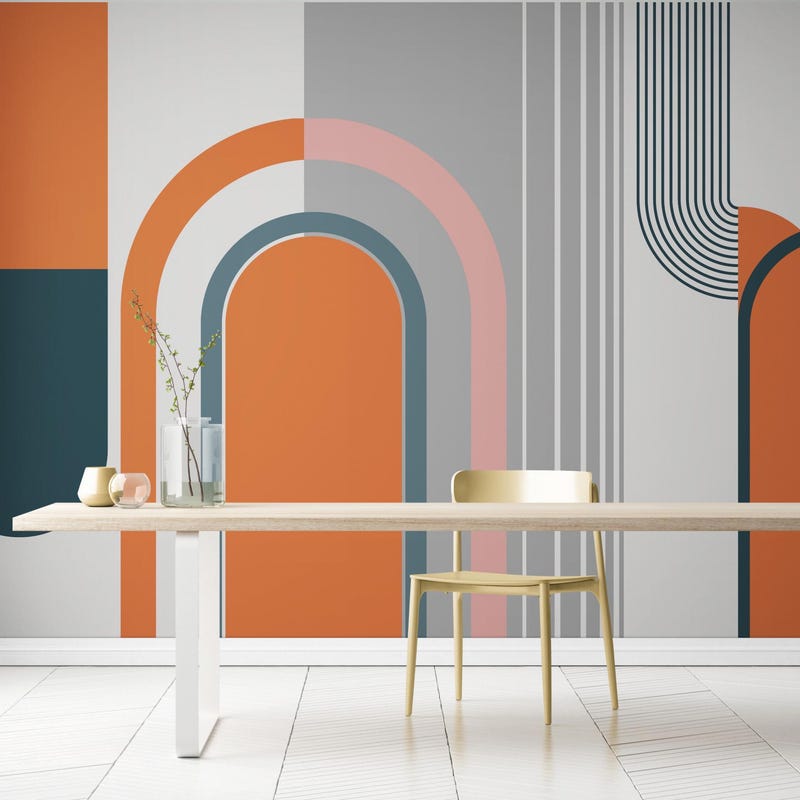 Mid Century Wallpaper - Etsy