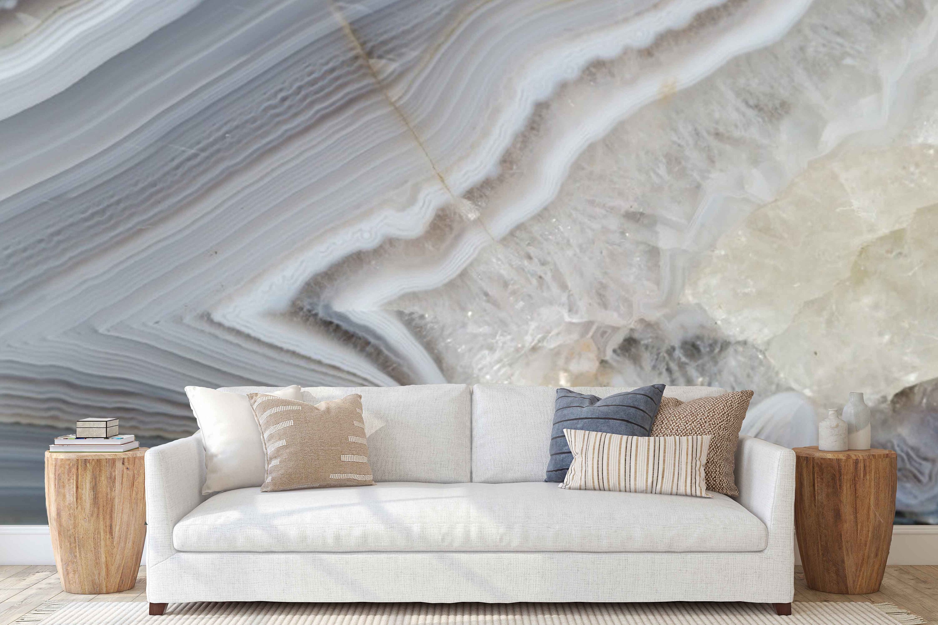 Blue Marble Wall Art Marble Mural Wallpaper Abstract Wallpaper - Etsy