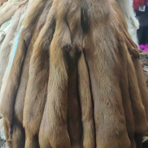 Real Dyed Moka Fox Fur Skin/pelt With Paws and Tail - Etsy