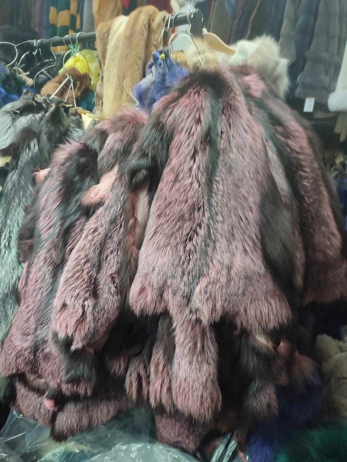 Reddish Dyed Silver Fox Fur Skin/pelt - Etsy