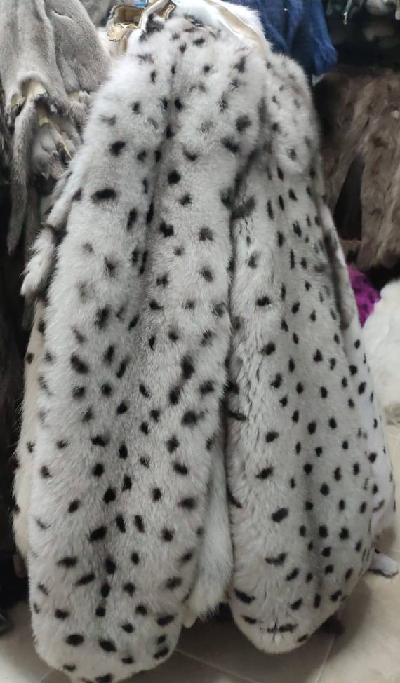 Real Natural Light Grey Spotted Fox Fur Skin/pelt - Etsy