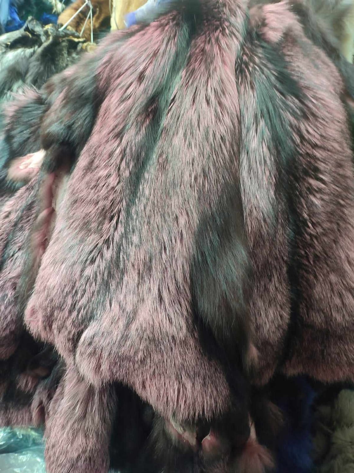 Reddish Dyed Silver Fox Fur Skin/pelt - Etsy