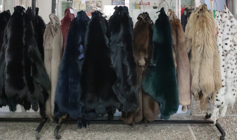 Dyed Black Fox Fur Skin/pelt - Etsy