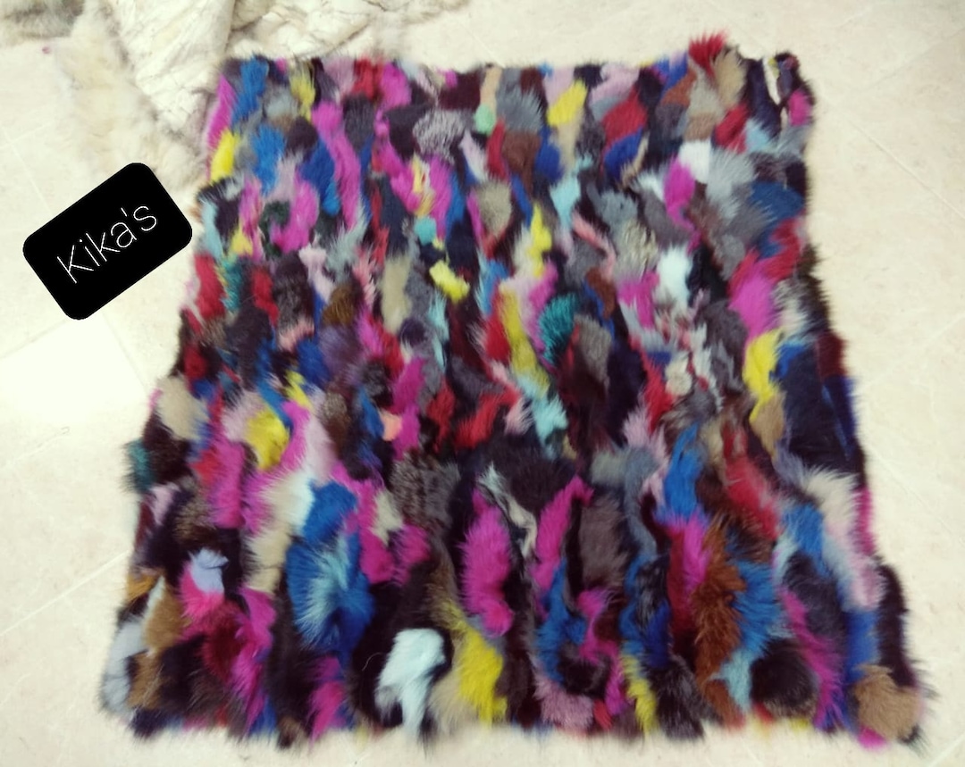 Multy Colour Real Fur Fox Belly Plate - Etsy