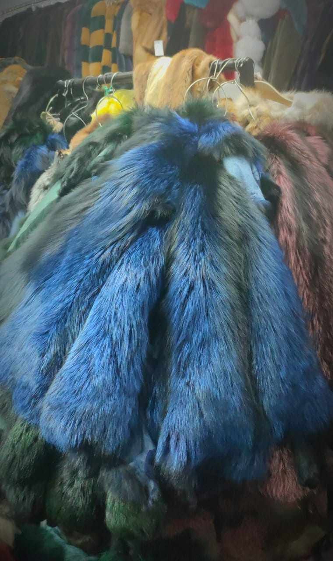 Blue Dyed Silver Fox Fur Skin/pelt - Etsy