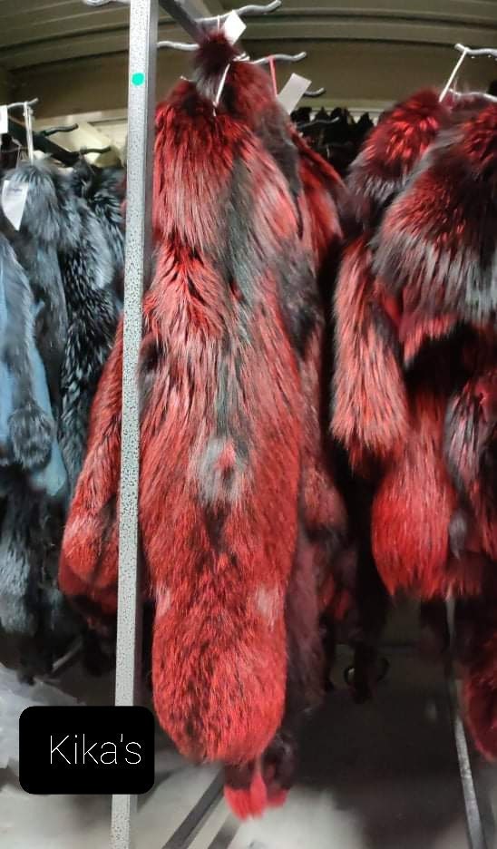 Dyed Red Silver Fox Fur Skin/pelt - Etsy