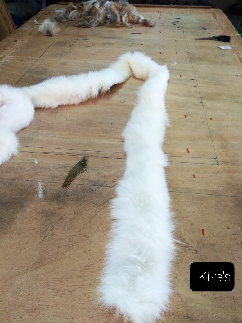 Shadow White Real Fox Fur Strips,fur Strips,fox Fur Trims,real Fur ...