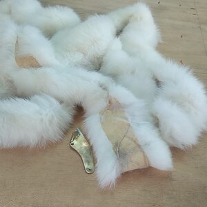 Shadow White Real Fox Fur Strips,fur Strips,fox Fur Trims,real Fur ...