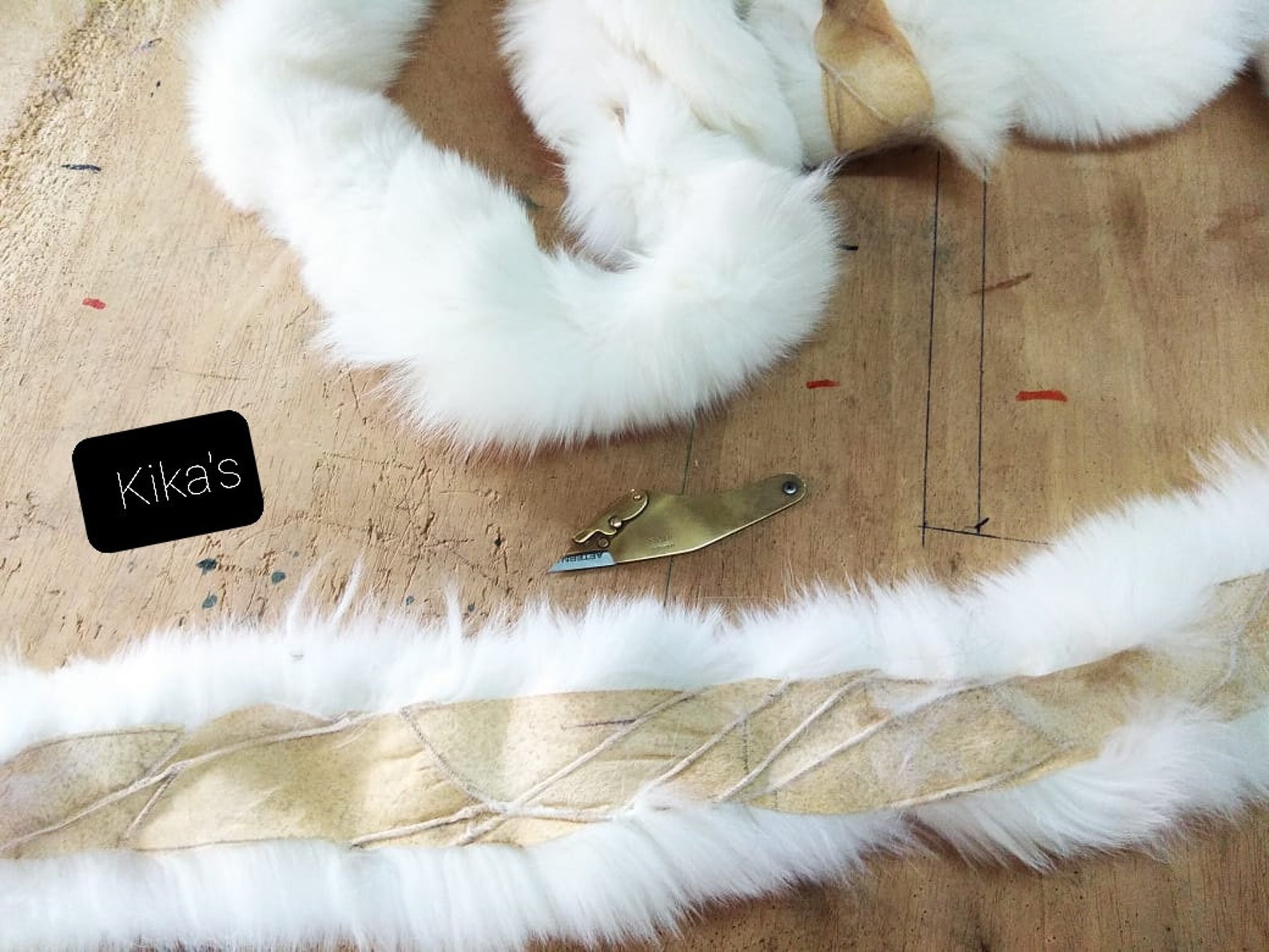 Shadow White Real Fox Fur Strips,fur Strips,fox Fur Trims,real Fur ...